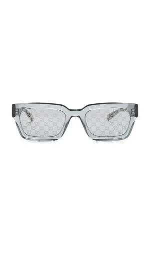 Gucci G Monogram Rectangular Sunglasses - Grey