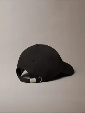 Calvin Klein Canvas Monogram Baseball Cap - Black