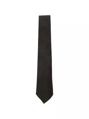 Canali Patterned Neck Tie - Brown