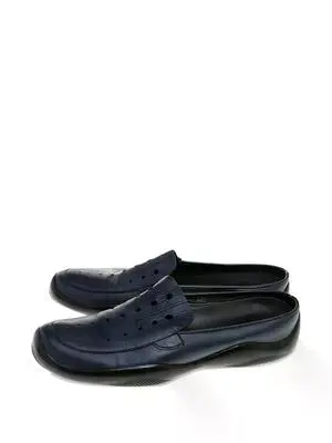 Prada Leather Perforated Loafers