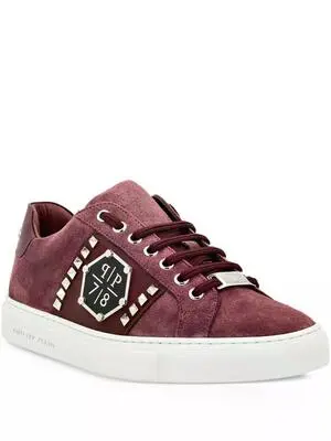 Philipp Plein Studded Lo-top Sneakers - Red