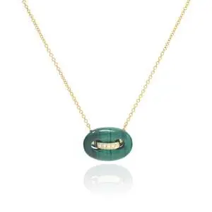 JENNA BLAKE Mini Mariner Necklace - Malachite