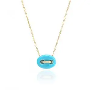 JENNA BLAKE Mini Mariner Necklace - Turquoise