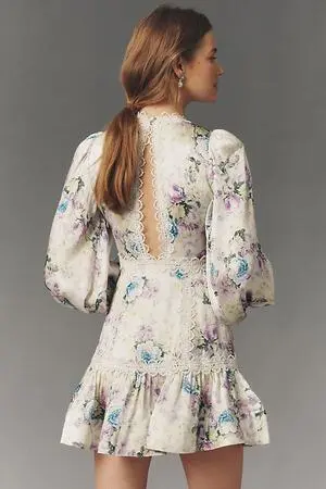 Bhldn Abby Long-sleeve Mini Dress