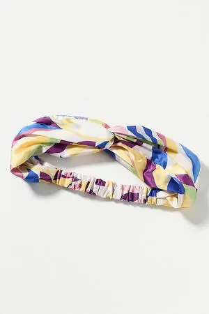 Anthropologie Twist Headband - Blue / Yellow Floral