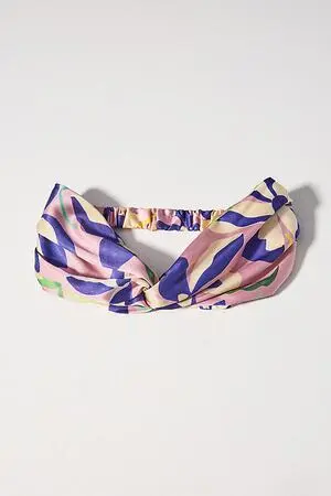 Anthropologie Twist Headband - Purple Floral