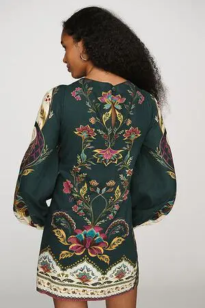 Farm Rio X Len Blend Long-sleeve Mi Dress