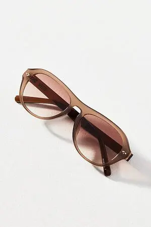 ANGLO Translucent Aviator Sunglasses - Light Brown