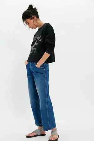 MOTHER The Delinquent Button Ankle Jeans