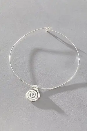 TAKARA Spiral Collar Necklace - Silver