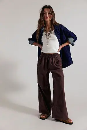 Mid-Rise Linen Wide-Leg Pants