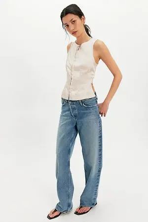 Free People Odessa Top - Silver Peony