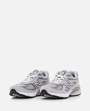 NEW BALANCE 990 Leather Trainers - Grey