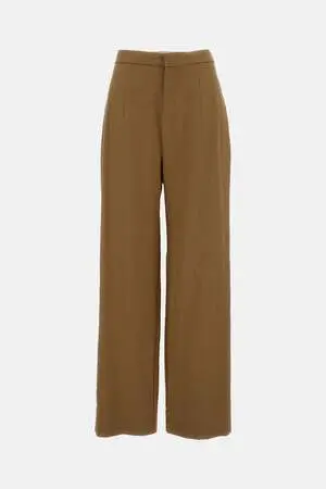 MAISON JEJIA Linen Blend Wide Leg Trousers