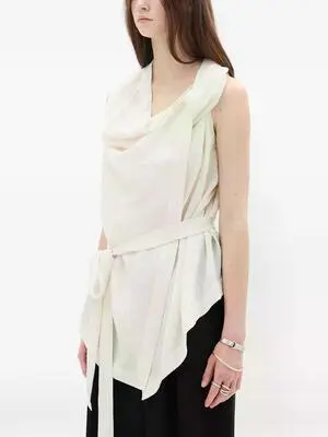 ANN DEMEULEMEESTER Asymmetric Waist-belt Blouse