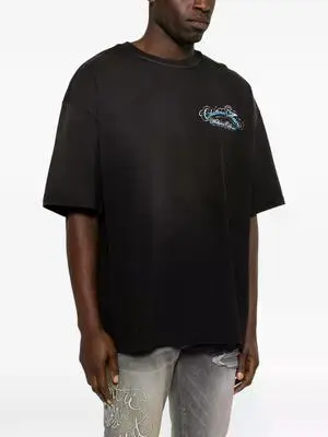 Amiri Crystal Chateau Script Oversized T-shirt