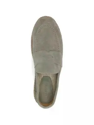 LARDINI Penny Trim Loafers - Grey