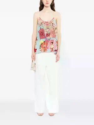 Camilla Papers And Curious Capers T-back Shoestring Top
