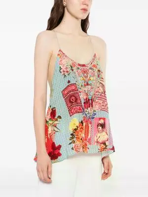 Camilla Papers And Curious Capers T-back Shoestring Top