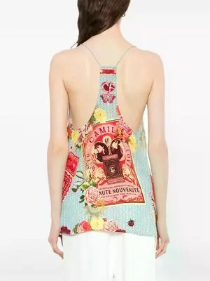 Camilla Papers And Curious Capers T-back Shoestring Top