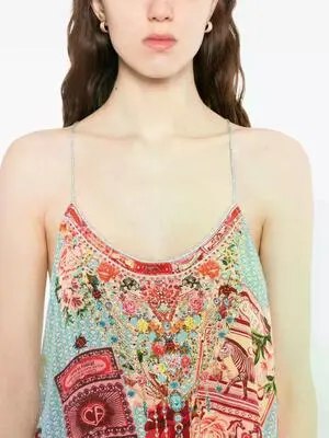 Camilla Papers And Curious Capers T-back Shoestring Top