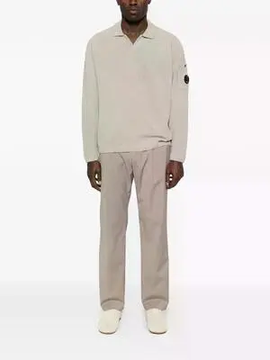 C.P. COMPANY Logo-patch V-neck Sweater