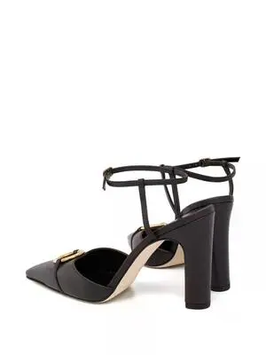 Manolo Blahnik Pointed-toe Buckled Leather Pumps - Black