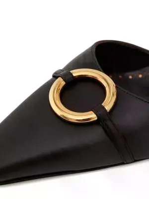 Manolo Blahnik Pointed-toe Buckled Leather Pumps - Black