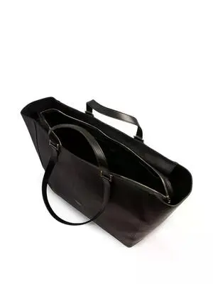 LANCEL Leather Envelope Tote Bag - Black
