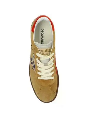 Dsquared2 Leaf-appliqué Lace-up Sneakers - Neutrals