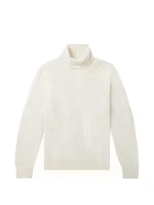 Brunello Cucinelli Roll-neck Ribbed Sweater - Neutrals