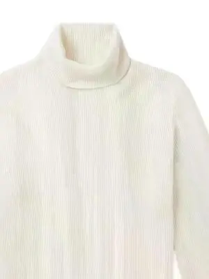 Brunello Cucinelli Roll-neck Ribbed Sweater - Neutrals