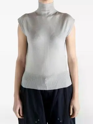 Rick Owens Ribbed Turtleneck Sleeveless Sweater