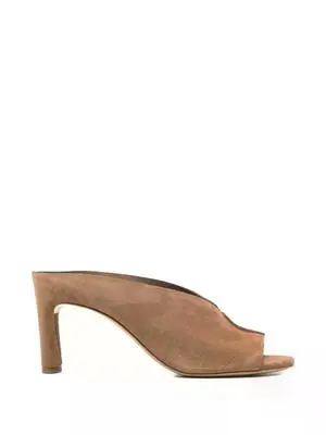 DEL CARLO Suede Block Heel Sandals