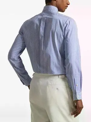 Polo Ralph Lauren Striped Collared Shirt - Blue