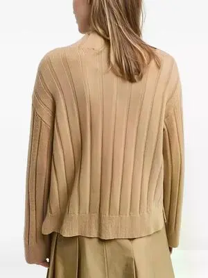 Gant High-neck Ribbed Knit Sweater