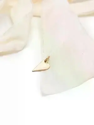 FORTE_FORTE Heart Pendant Faux Pearl Necklace