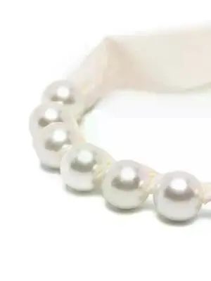 FORTE_FORTE Heart Pendant Faux Pearl Necklace