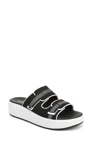 RYKA Platform Slide Sandal - Black