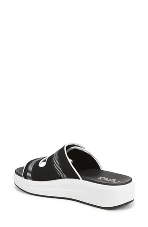 RYKA Platform Slide Sandal - Black
