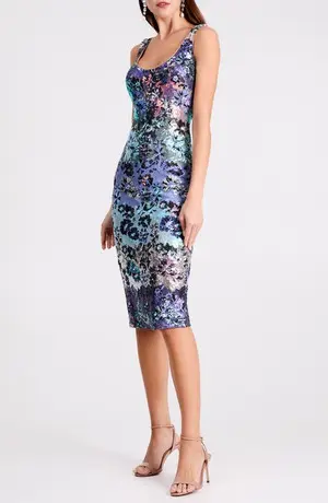 HELSI Myra Sequin Pencil Cocktail Dress