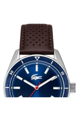 Lacoste Boston Leather Strap Watch