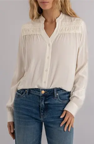 Kut From The Kloth Adrie Lace Trim Top