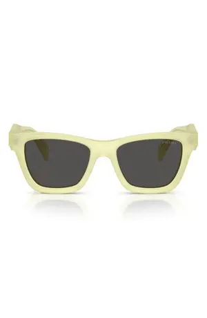 Prada 51mm Butterfly Sunglasses - Frosted Vanilla/dark Grey