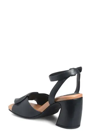 Kork-Ease® Brooke Ankle Strap Sandal - Black Leather