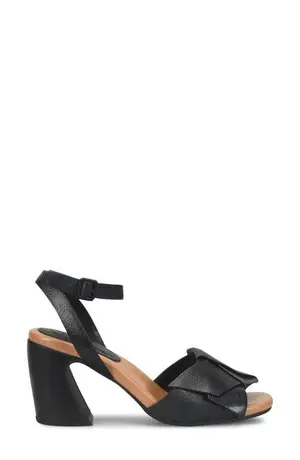 Kork-Ease® Brooke Ankle Strap Sandal - Black Leather