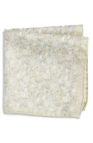 JACK VICTOR Yukon Reversible Silk Pocket Square - Sage