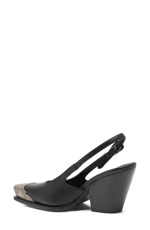 Free People Brayden Slingback Pump - Black Tide Leather