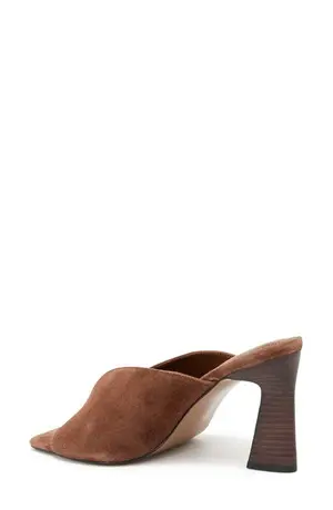 REISS Tiffany Suede Slide Sandal - Tan