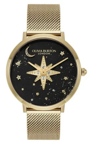 OLIVIA BURTON Celestial Nova Bracelet Watch - Gold/black